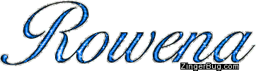 Rowena Blue Glitter Name Glitter Graphic, Greeting, Comment, Meme or GIF