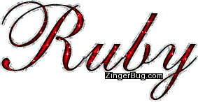 Ruby Red Glitter Name Glitter Graphic, Greeting, Comment, Meme or GIF