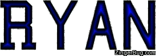 Ryan Blue Glitter Name Glitter Graphic, Greeting, Comment, Meme or GIF