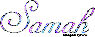 Samah Blue Purple Glitter Name Glitter Graphic, Greeting, Comment, Meme ...