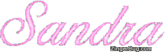Sandra Light Pink Glitter Name Glitter Graphic, Greeting, Comment, Meme ...
