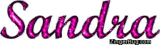 Sandra Neon Pink Glitter Name Glitter Graphic, Greeting, Comment, Meme ...