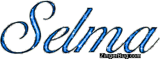 Selma Blue Glitter Name Glitter Graphic, Greeting, Comment, Meme or GIF