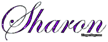 Sharon Purple Glitter Name Glitter Graphic, Greeting, Comment, Meme or GIF