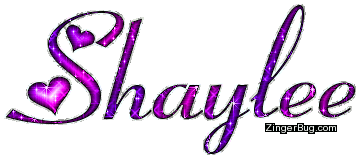 Shaylee Pink Purple Glitter Name With Hearts Glitter Graphic, Greeting ...