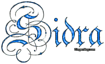 Sidra Blue Glitter Name Glitter Graphic, Greeting, Comment, Meme or GIF