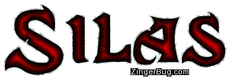 Silas Red Glitter Name Glitter Graphic, Greeting, Comment, Meme or GIF