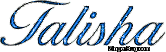 Talisha Blue Glitter Name Glitter Graphic, Greeting, Comment, Meme or GIF