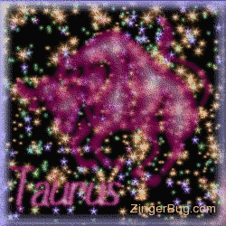 Taurus Colored Stars Glitter Graphic Glitter Graphic, Greeting, Comment ...