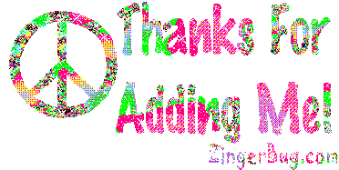 Thanks 4 The Add Peace Glitter Text1 Glitter Graphic, Greeting, Comment ...