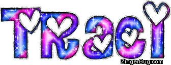 Traci Pink And Blue Glitter Name Glitter Graphic, Greeting, Comment ...