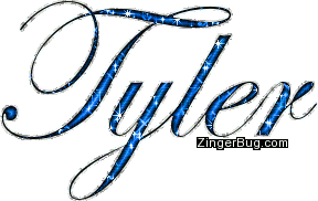 Tyler Blue Glitter Name Glitter Graphic, Greeting, Comment, Meme or GIF