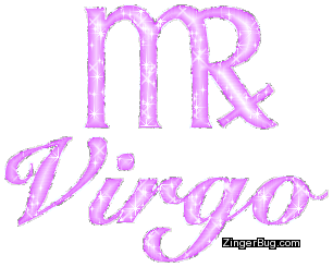 Virgo Purple Bubble Glitter Astrology Sign Glitter Graphic, Greeting ...