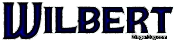 Wilbert Blue Glitter Name Glitter Graphic, Greeting, Comment, Meme or GIF