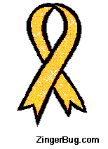 Yellow Ribbon With Black Outline Glitter Graphic Glitter Graphic ...