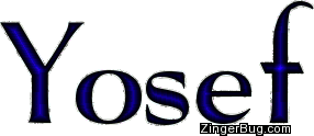 Yosef Blue Glitter Name Glitter Graphic, Greeting, Comment, Meme or GIF