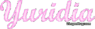 Yuridia Pink Glitter Name Glitter Graphic, Greeting, Comment, Meme or GIF