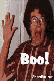 Boo woman Glitter Graphic, Greeting, Comment, Meme or GIF