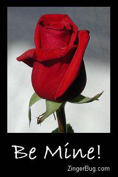 Be Mine Rose Glitter Graphic, Greeting, Comment, Meme or GIF